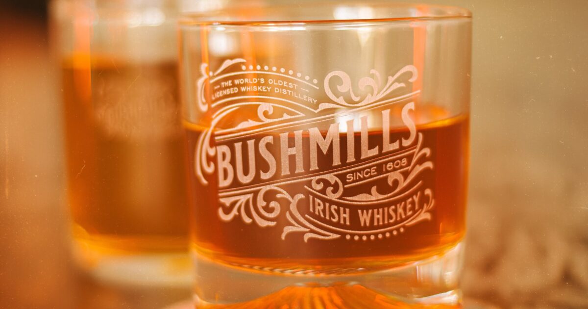 Custom glasses for Bushmills Irish Whiskey | Anthem Branding