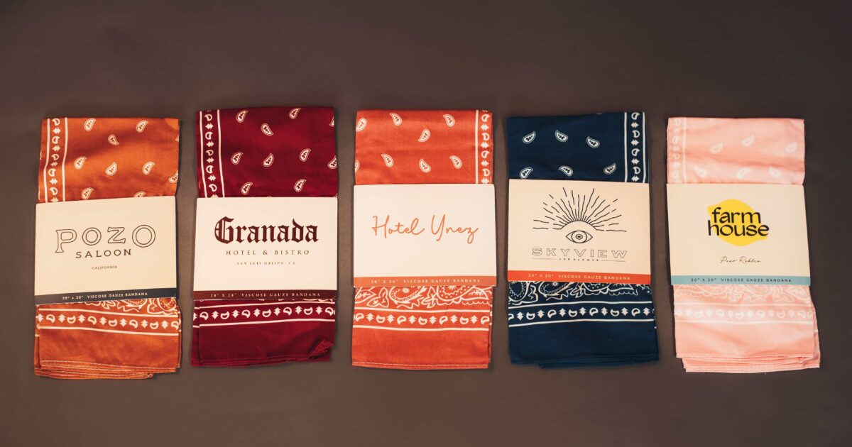 Custom bandanas for Nomada Hotel Group | Anthem Branding