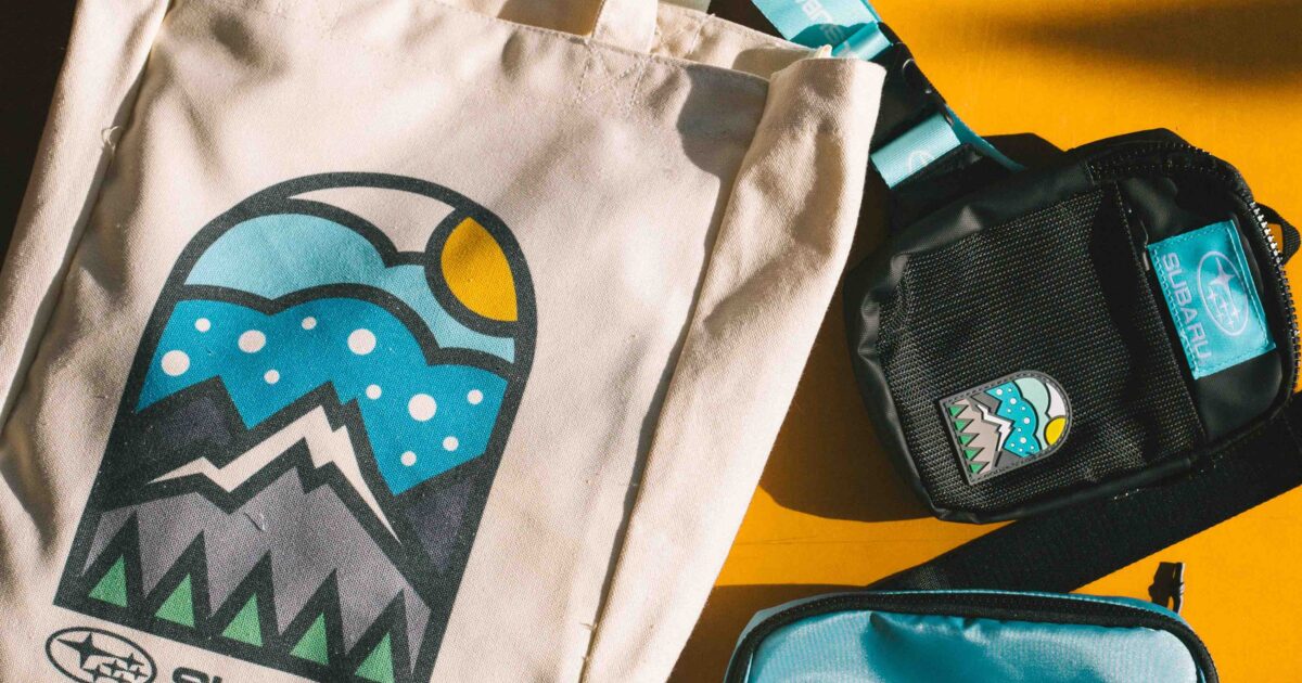 Custom merchandise for POWDR x Subaru collaboration. | Anthem Branding