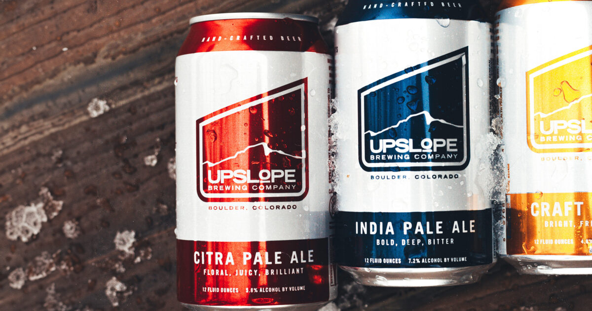 Logo design and packaging for Upslope Brewing. | Anthem Branding