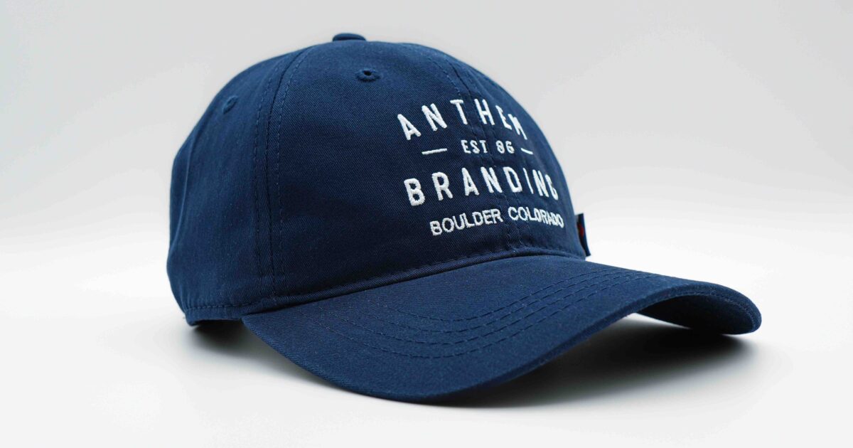 Custom 6-panel hats with your logo | Anthem Branding